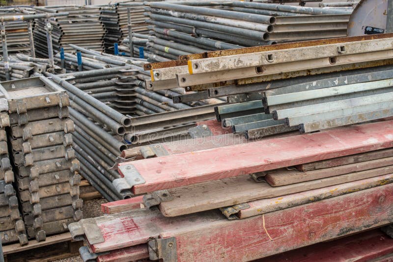Construction Materials Piled Up Stock Photo - Image of construction ...