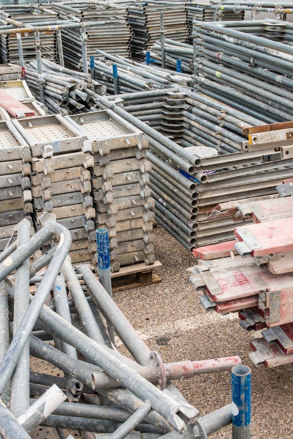 Construction Materials Piled Up Stock Image - Image of storage, heavy ...