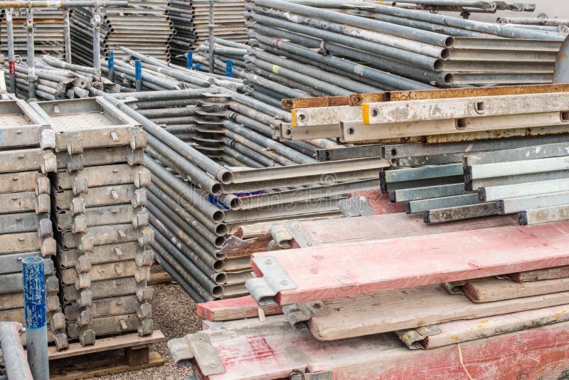 Construction Materials Piled Up Stock Image - Image of rods, structure ...