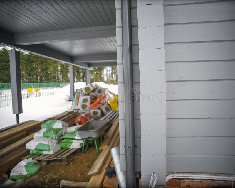 Construction Materials Stack Stock Photo - Image of stack, construction ...