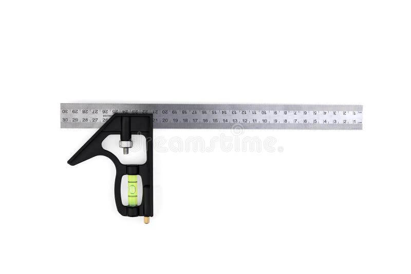 Construction Measuring Angle Tool Isolated on White Background. Stock ...