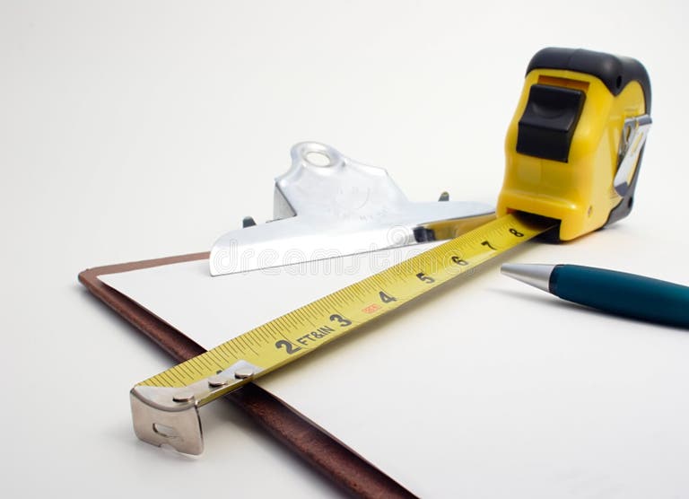 Construction Measuring and Estimating Tools Stock Image - Image of ...