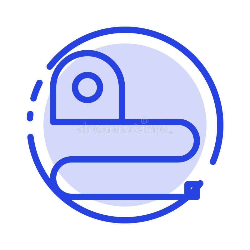 Construction, Measuring, Scale, Tape Blue Dotted Line Line Icon Stock ...