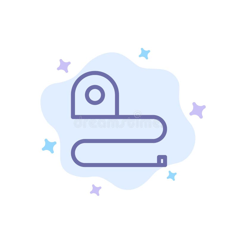 Construction, Measuring, Scale, Tape Blue Icon on Abstract Cloud ...