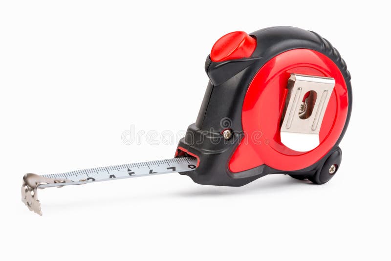 Construction Measuring Tape Close Up. on a White Background Stock Photo ...
