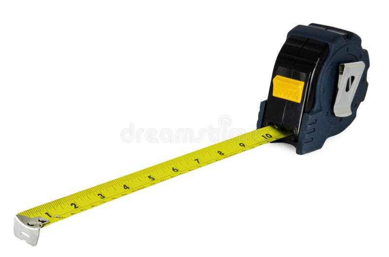 Construction Measuring Tape Isolated on White Stock Image - Image of ...