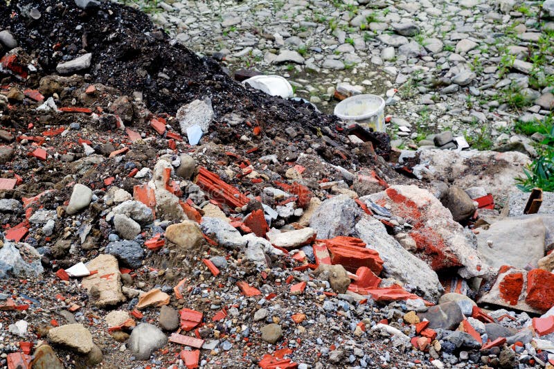Construction Mess stock photo. Image of stone, garbage - 33284248
