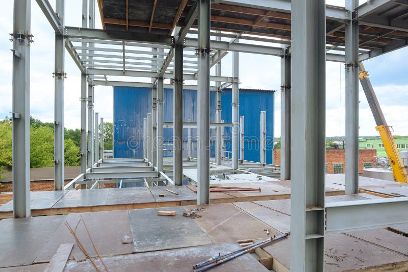 Construction of a Metal Frame Multi-story Industrial Building Stock ...