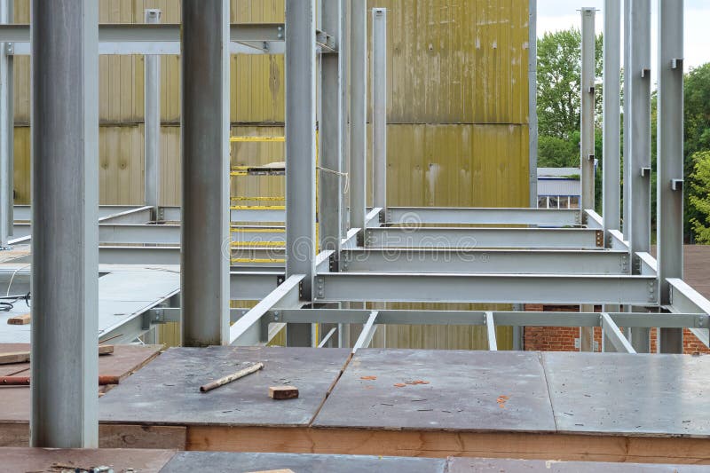 Construction of a Metal Frame Multi-story Industrial Building Stock ...