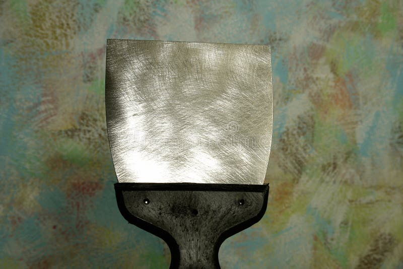 Construction Spatula with a Rough Metal Surface Stock Image - Image of ...