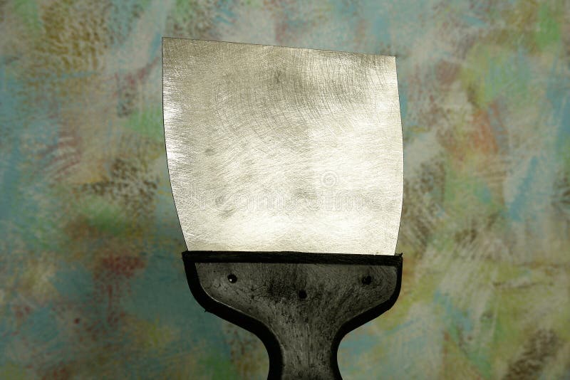 Construction Spatula with a Rough Metal Surface Stock Image - Image of ...