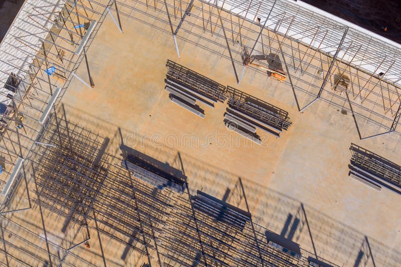 Construction of a Metal Frame for Steel Warehouse Work on the ...