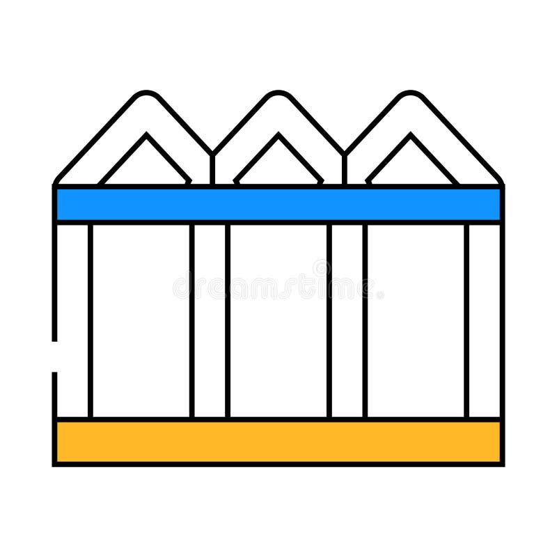 Construction Metallic Material Frame Icon Color Illustration Stock ...