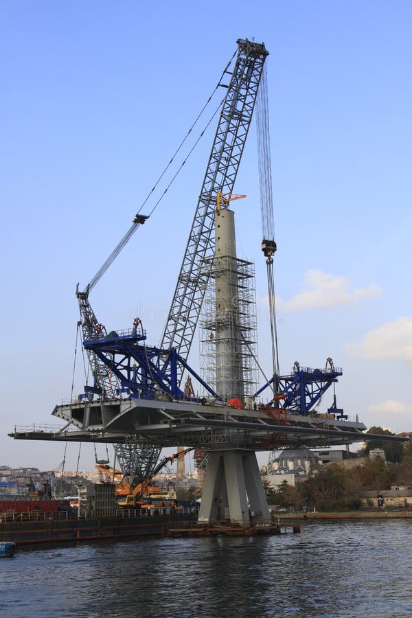 Construction of Metro Bridge Editorial Photo - Image of building ...
