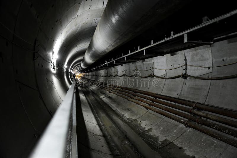 Construction of Metro Tunnel Stock Image - Image of station, industry ...
