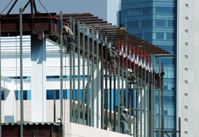 Construction in Mexico City Stock Image - Image of cityscape, glass ...