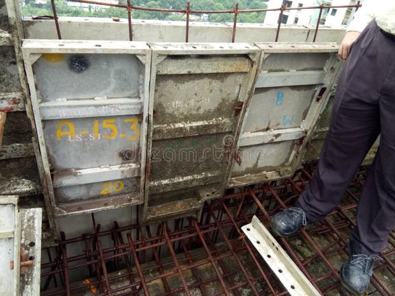 Construction stock photo. Image of mivan, work, shuttering - 124190074