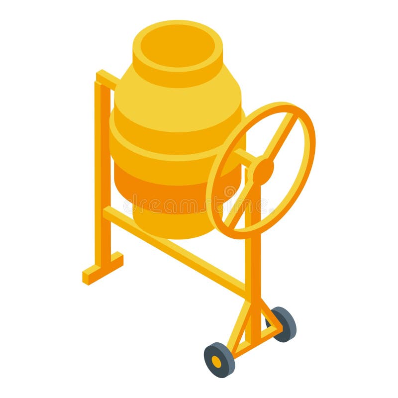 Construction Mixer Icon Isometric Vector. Team Work Stock Vector ...
