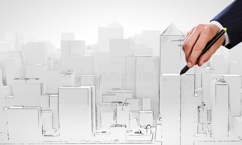 Construction model stock photo. Image of business, city - 45707044