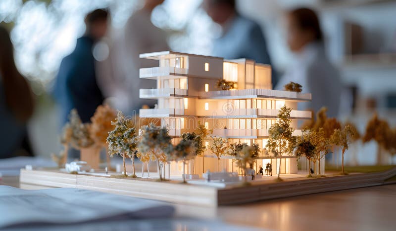 Construction Model in a Construction Company Stock Image - Image of ...