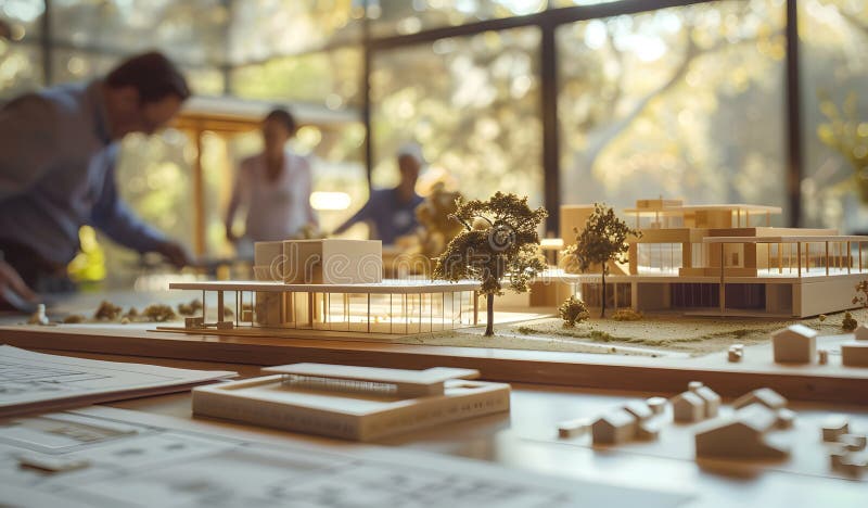 Construction Model in a Construction Company Stock Image - Image of ...