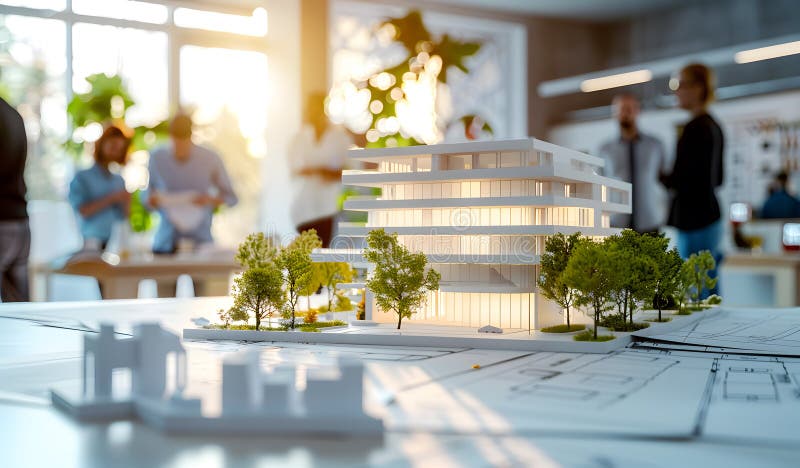 Construction Model in a Construction Company Stock Photo - Image of ...