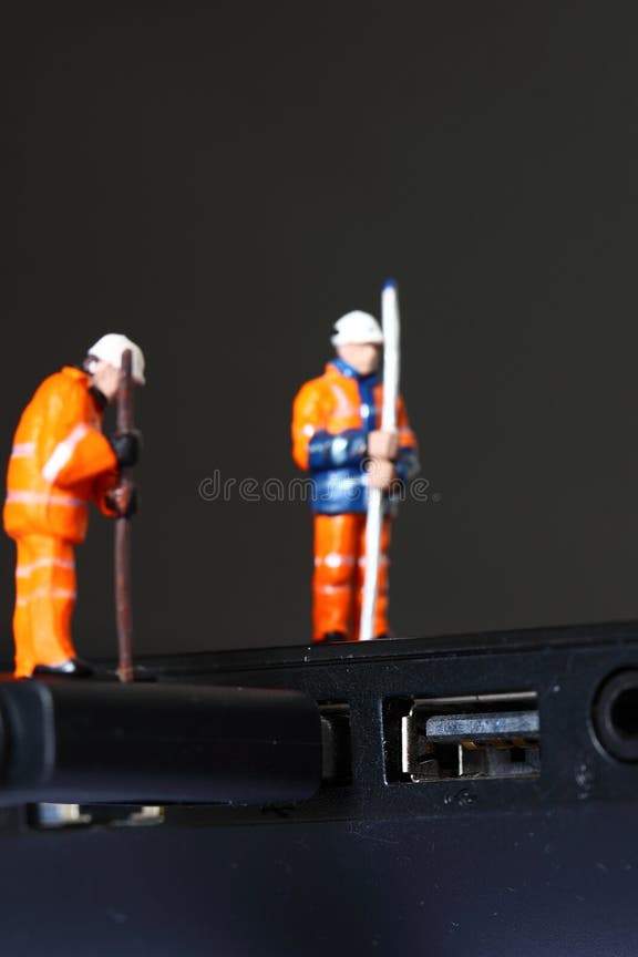 Construction Model Workers USB Cable D Stock Photo - Image of abstract ...