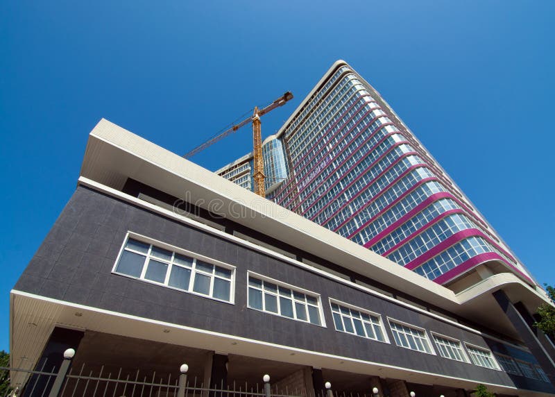 Construction of a Modern Building Stock Photo - Image of engineering ...