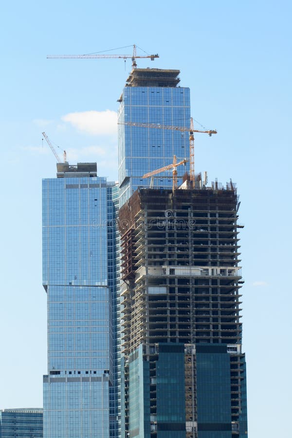 Construction of Modern Building Stock Photo - Image of construction ...