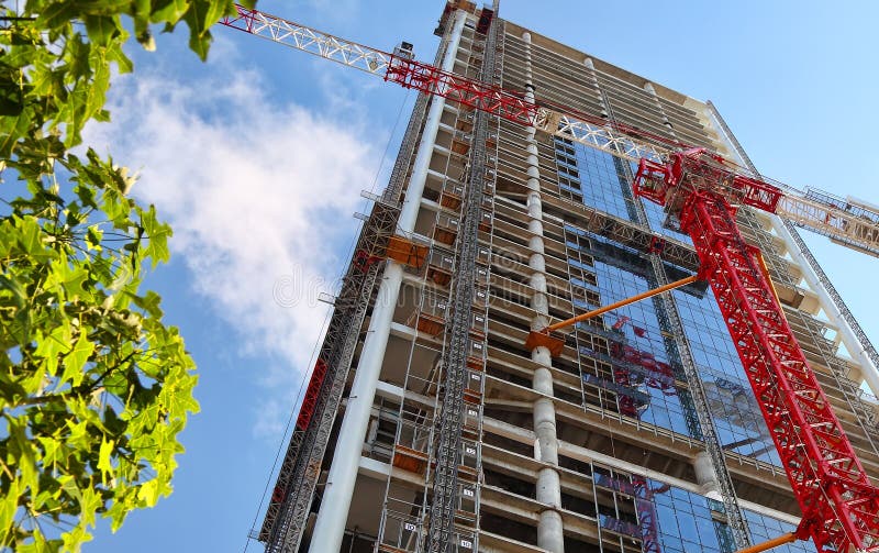 Construction Modern Building Stock Photo - Image of building, design ...