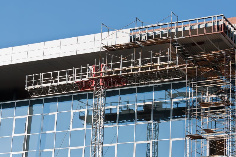 Construction of Modern Buildings Stock Image - Image of city, equipment ...