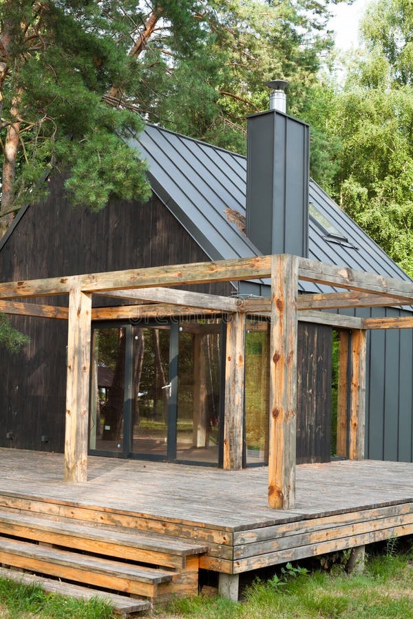 Construction of the Modern Camping House Stock Photo - Image of nature ...