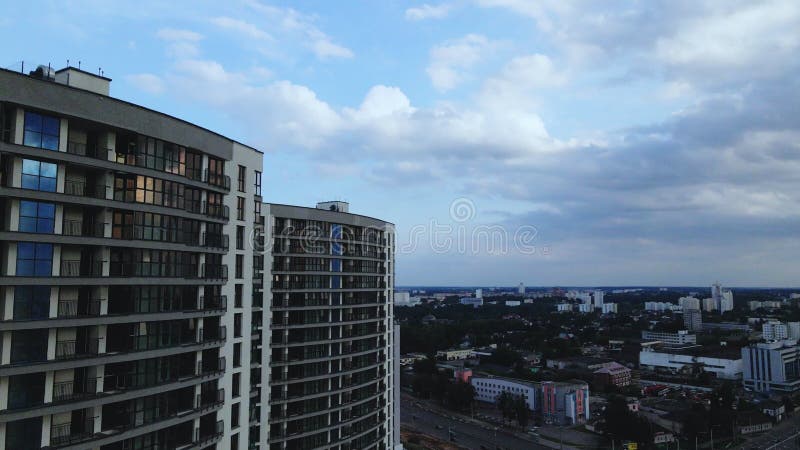 Construction of a Modern City Block. Multi-storey Buildings and ...