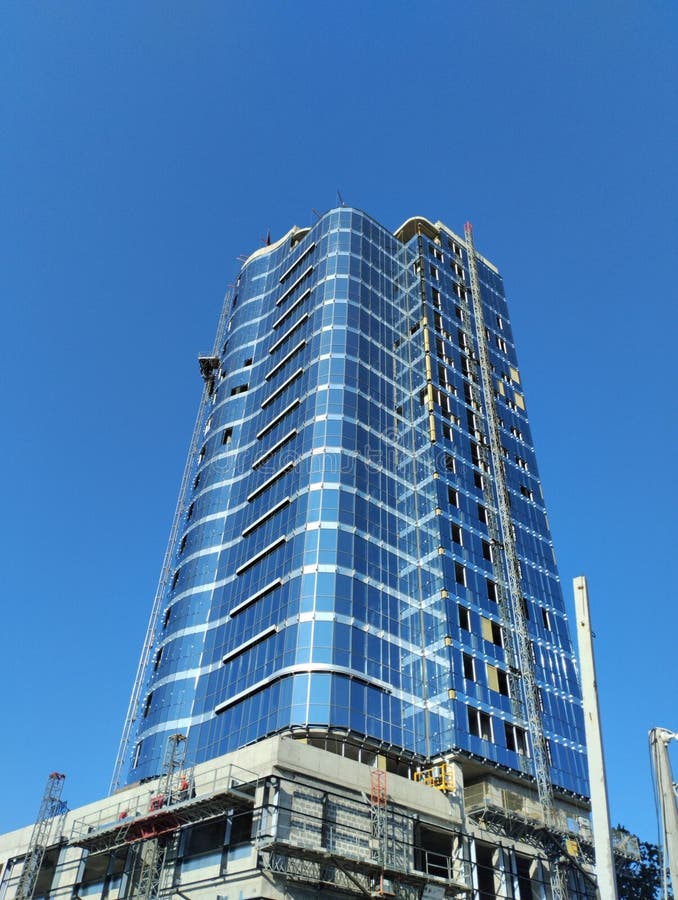 Construction of a Modern High-rise Building Editorial Photo - Image of ...