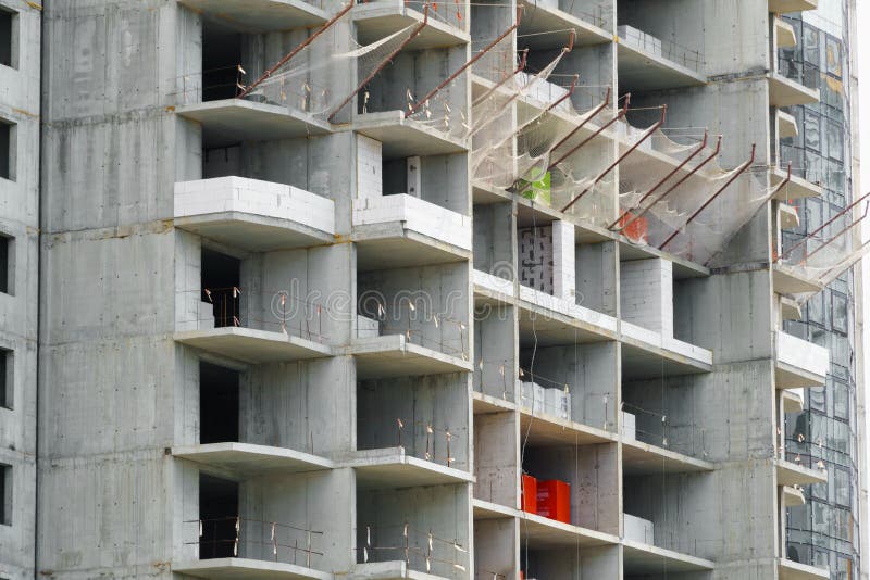 Construction of a Modern High-rise Building, the Creation of a Concrete ...
