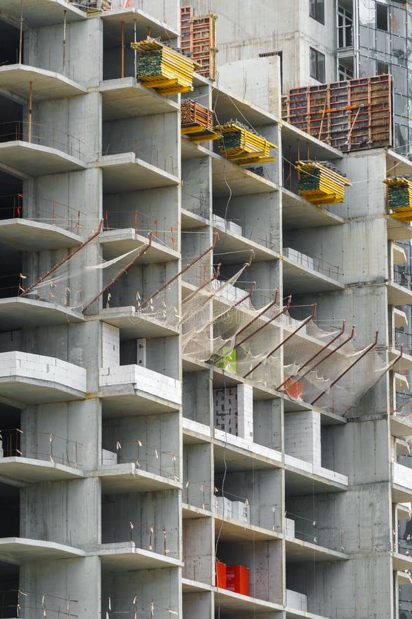 Construction of a Modern High-rise Building, the Creation of a Concrete ...