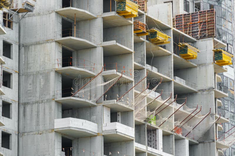 Construction of a Modern High-rise Building, the Creation of a Concrete ...