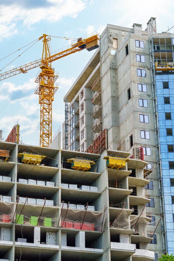 Construction of a Modern High-rise Building, the Creation of a Concrete ...