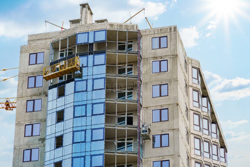 Construction of a Modern High-rise Building, the Creation of a Concrete ...