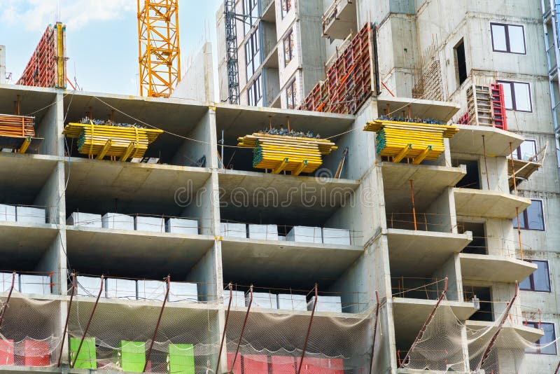 Construction of a Modern High-rise Building, the Creation of a Concrete ...