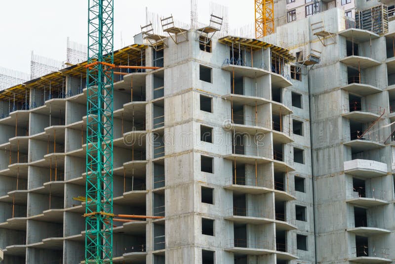 Construction of a Modern High-rise Building, the Creation of a Concrete ...