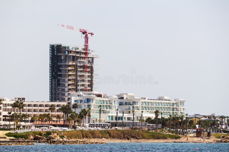 Construction of a Modern High-rise Building in Paphos, Cyprus. Paphos ...