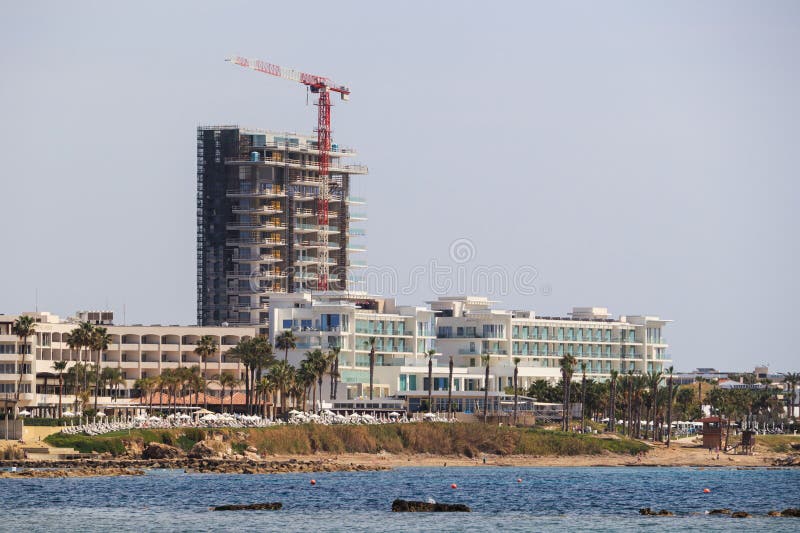 Construction of a Modern High-rise Building in Paphos, Cyprus. Paphos ...