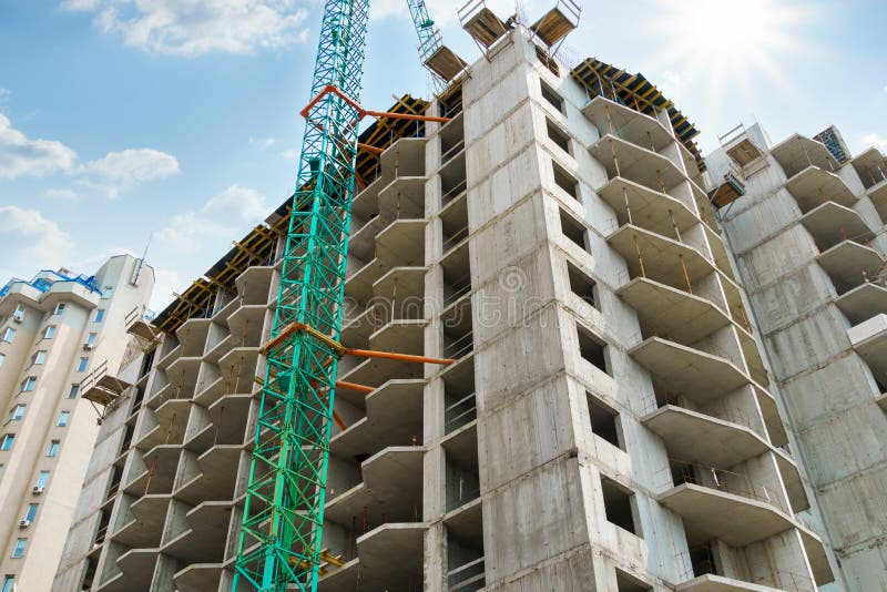 Construction of a Modern High-rise Building of Residential Complex, the ...