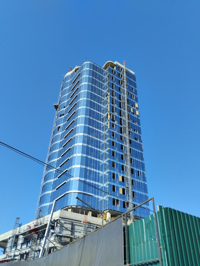 Construction of a Modern High-rise Building Editorial Stock Image ...