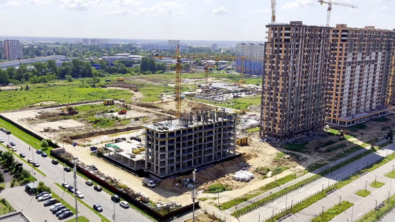 Construction of Modern High-rise Residential Buildings Stock Video ... Construction of Modern High-rise Residential Buildings Stock Video ...