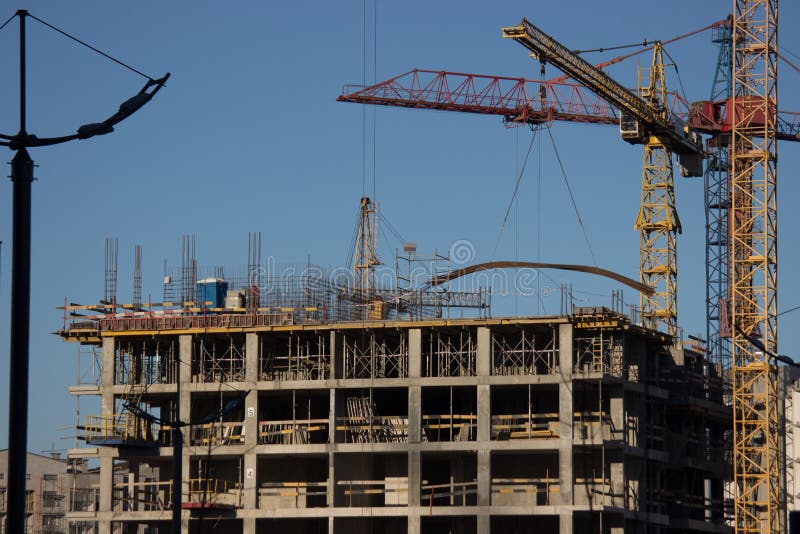 Construction of a Modern Residential Building, the Final Work before ...