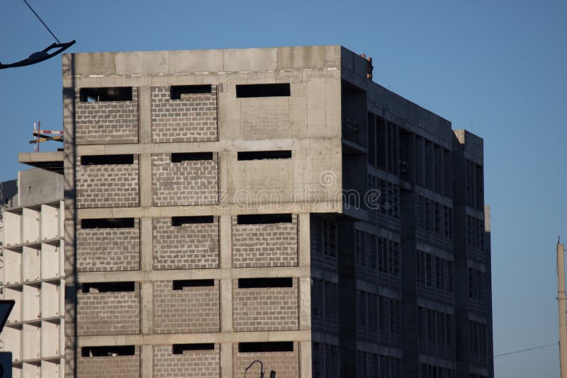Construction of a Modern Residential Building, the Final Work before ...