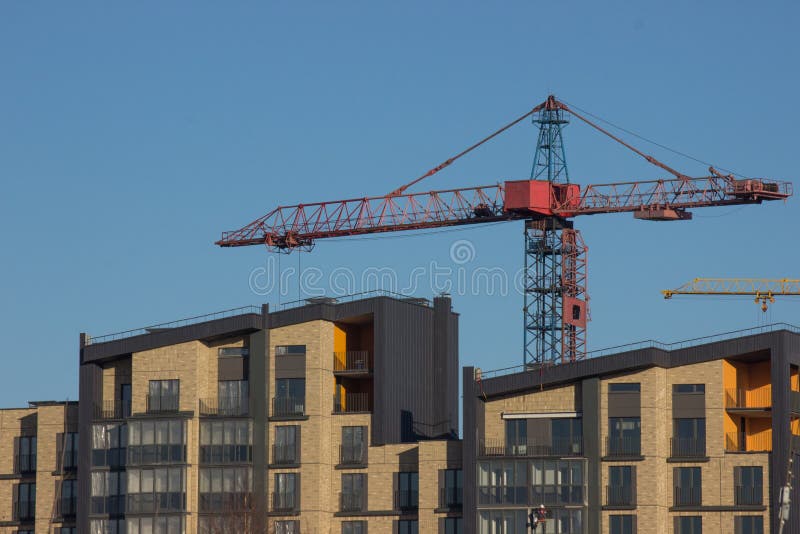 Construction of a Modern Residential Building, the Final Work before ...