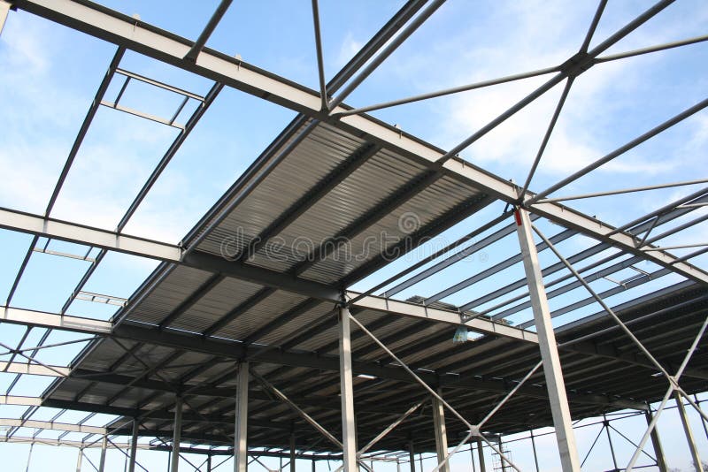 Construction of Modern Storehouse Stock Photo - Image of storage ...